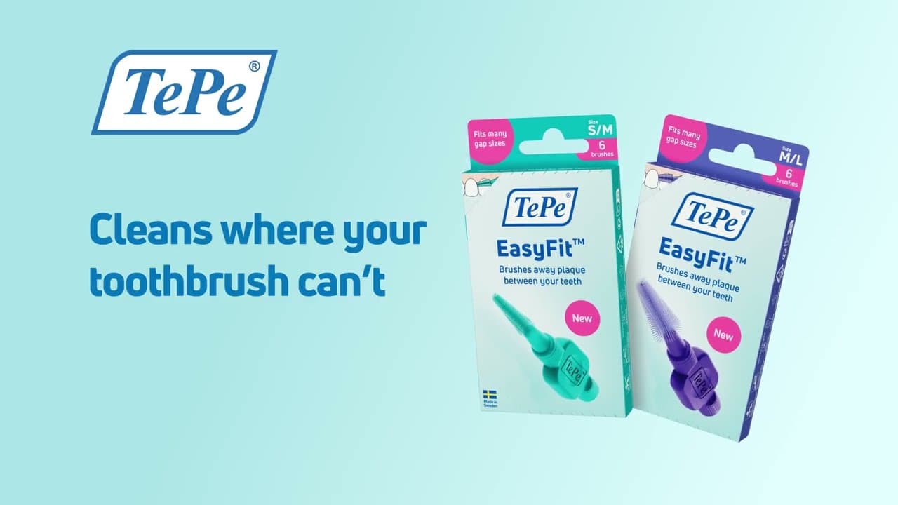 Brush away plaque between teeth with TePe EasyFit™ | TePe