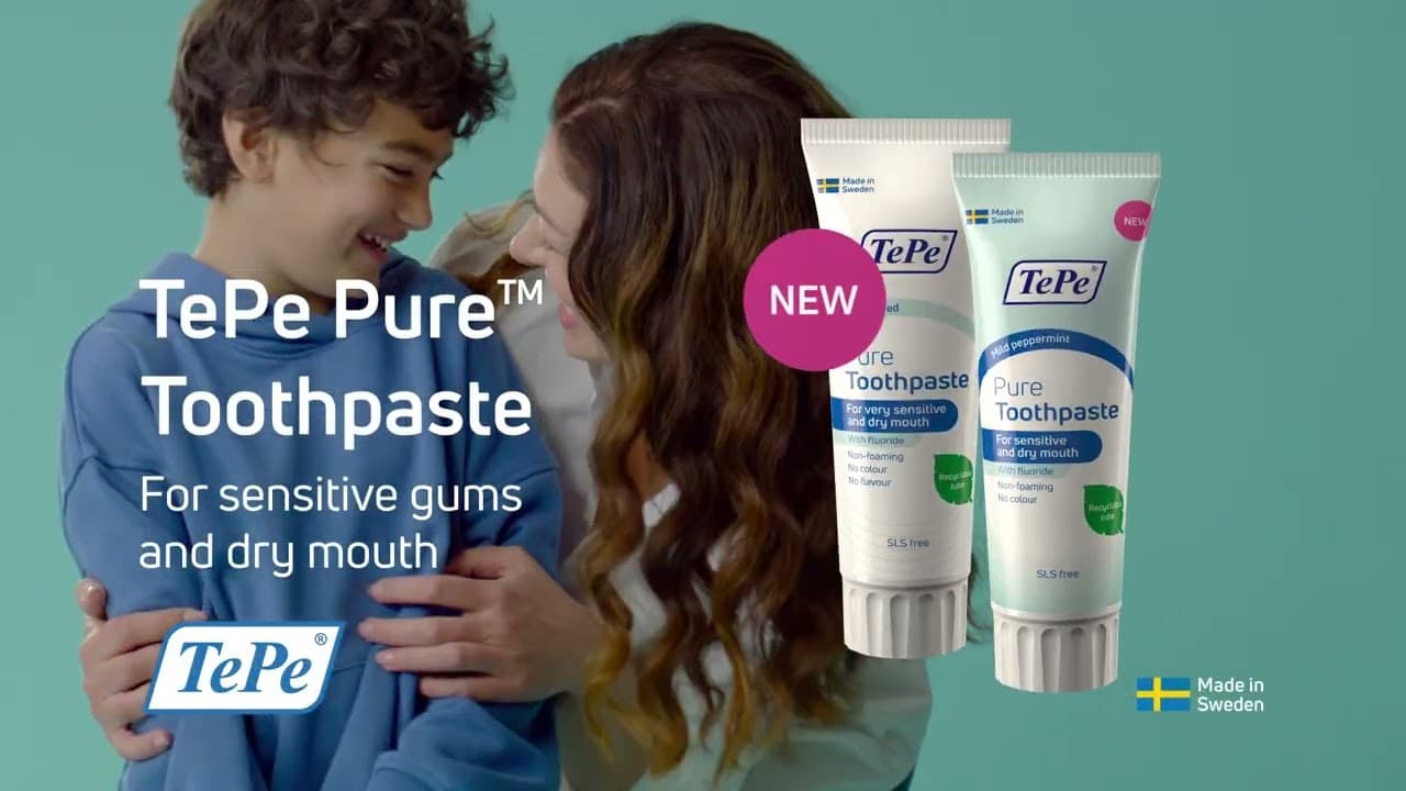 TePe Pure Toothpaste for sensitive gums and dry mouth
